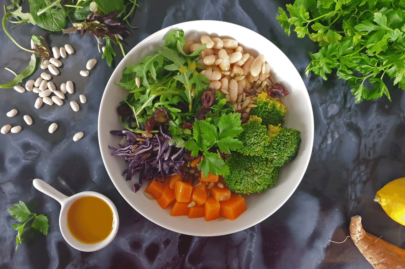 Winter Bowl with Honey Dijon Dressing
